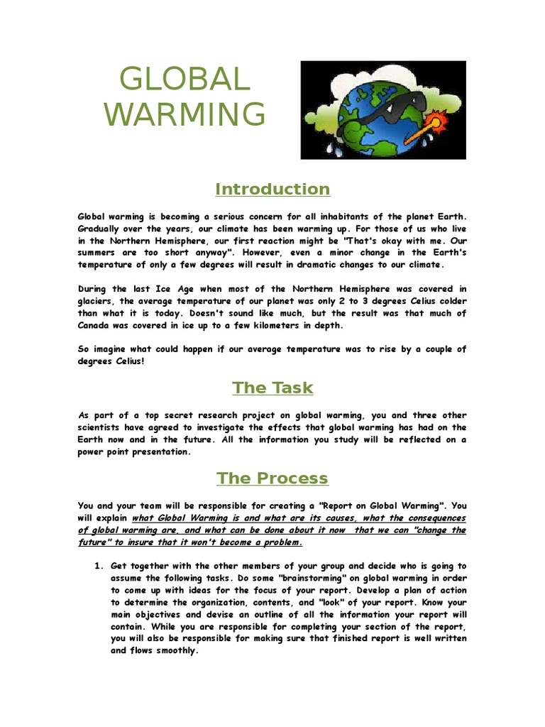 Global Warming Pictures For Project
