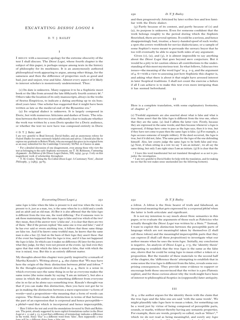 Excavating Dissoi Logoi 4 | PDF | Philosophy