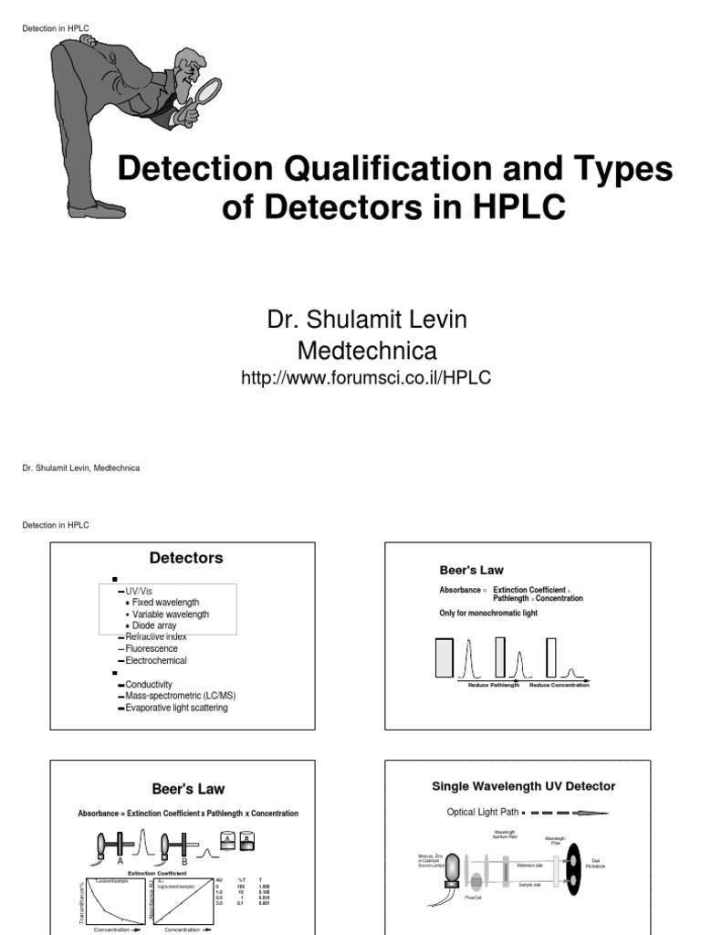 HPLC Detector Types and Qualifications | PDF | Signal To Noise Ratio ...