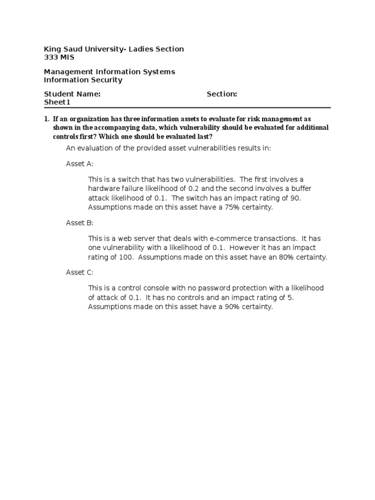 Ch 4 Assignment Pdf Threat Computer Vulnerability Computing