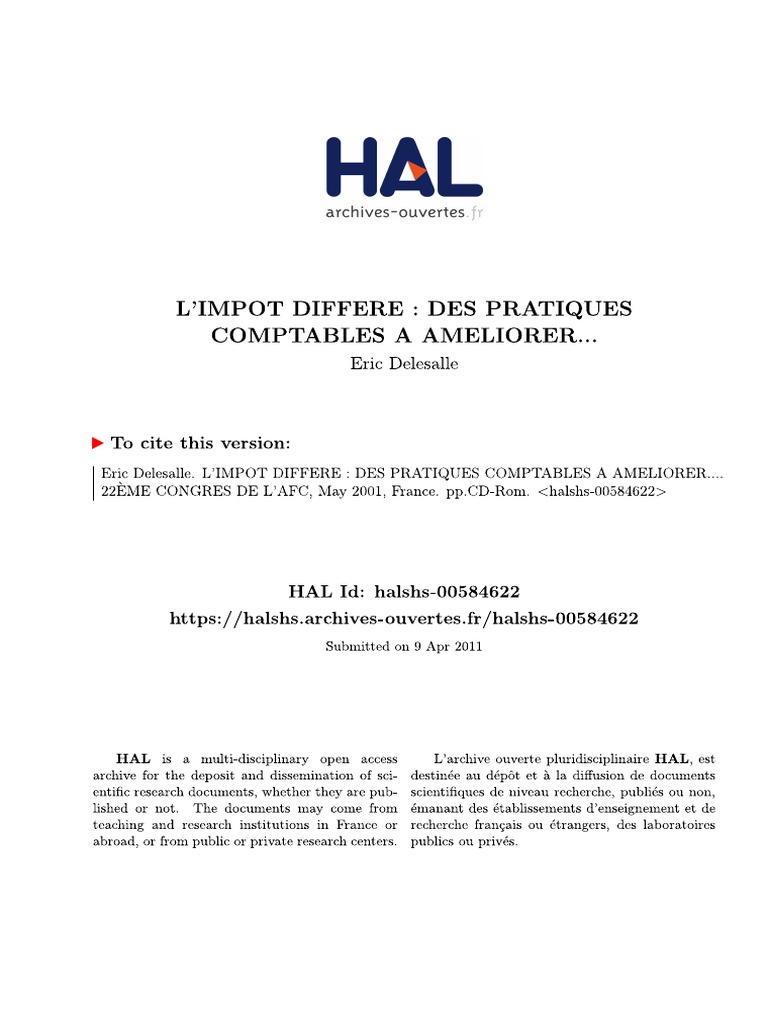 Impot Différé PDF | PDF