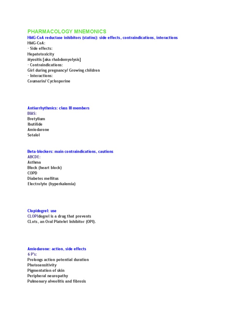 Pharmacology Mnemonics | Benzodiazepine | Opioid