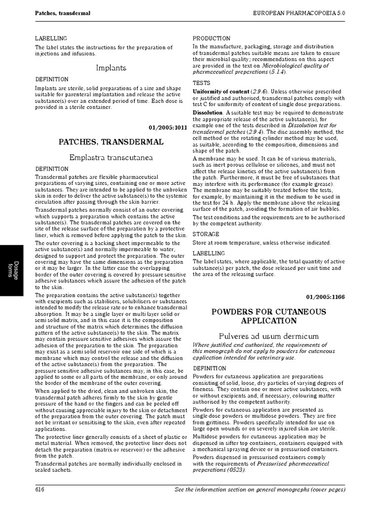 Powders For Cutaneous Application | PDF | Powder (Substance) | Skin