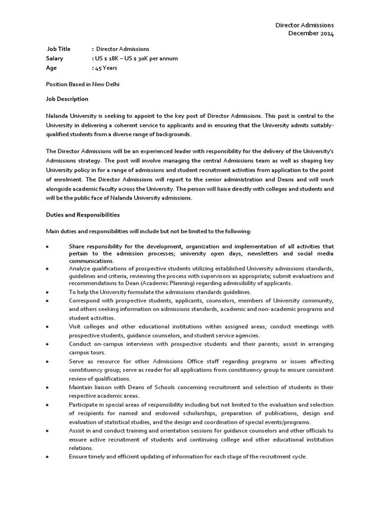 JD Director Admissions | PDF | University And College Admission ...
