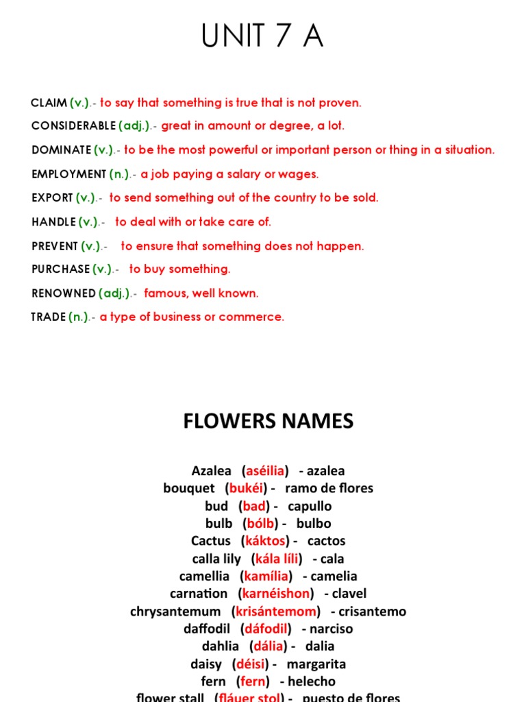 Units Vocabulary Text Interpretation | PDF | Nature