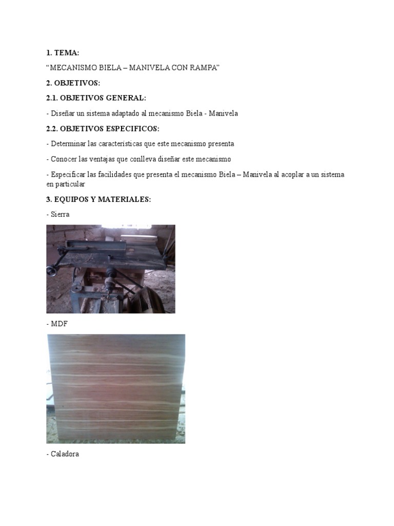 Informe Biela Manivela | PDF