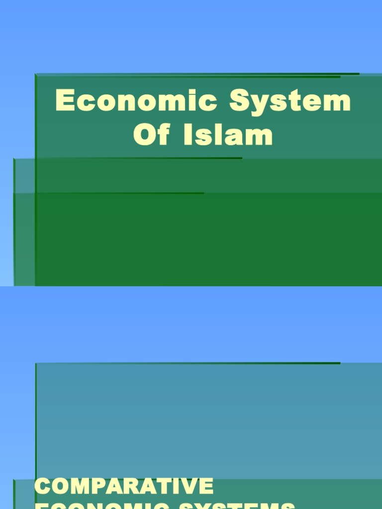 Economic System of Islam | PDF | Economic System | Interest