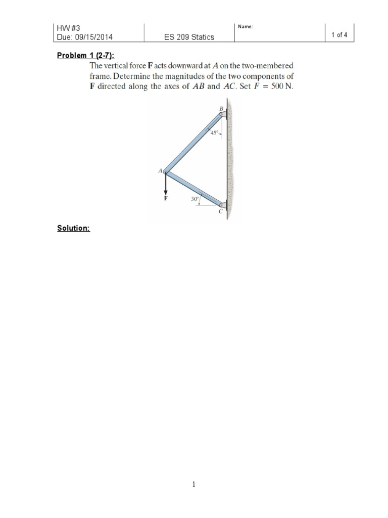 Homework 3 Statics | PDF