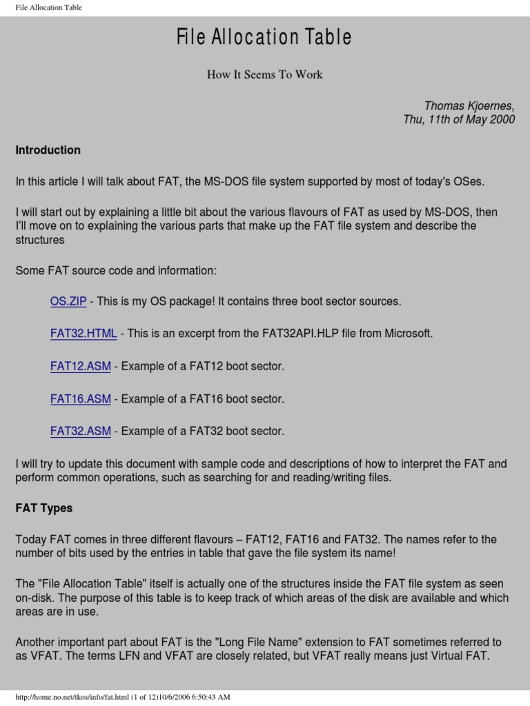 File Allocation Table | PDF | Utility Software | Computer File