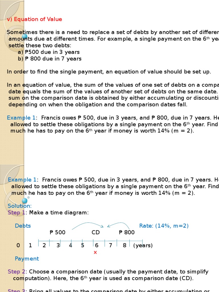 3 Equation of Value | PDF | Discounting | Interest