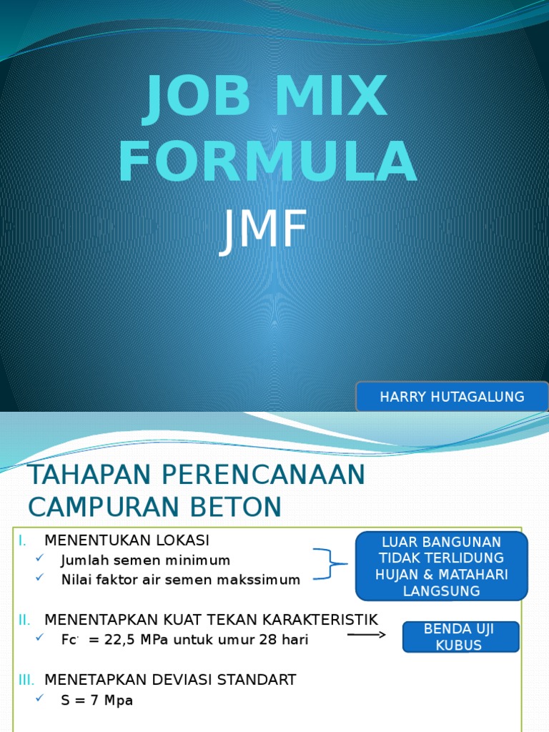 Job Mix Formula Animasi | PDF
