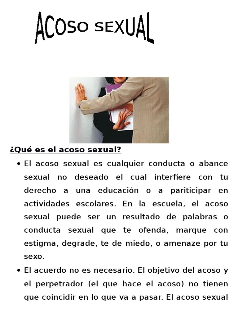El Acoso Sexual Pdf Acoso Sexual Acoso