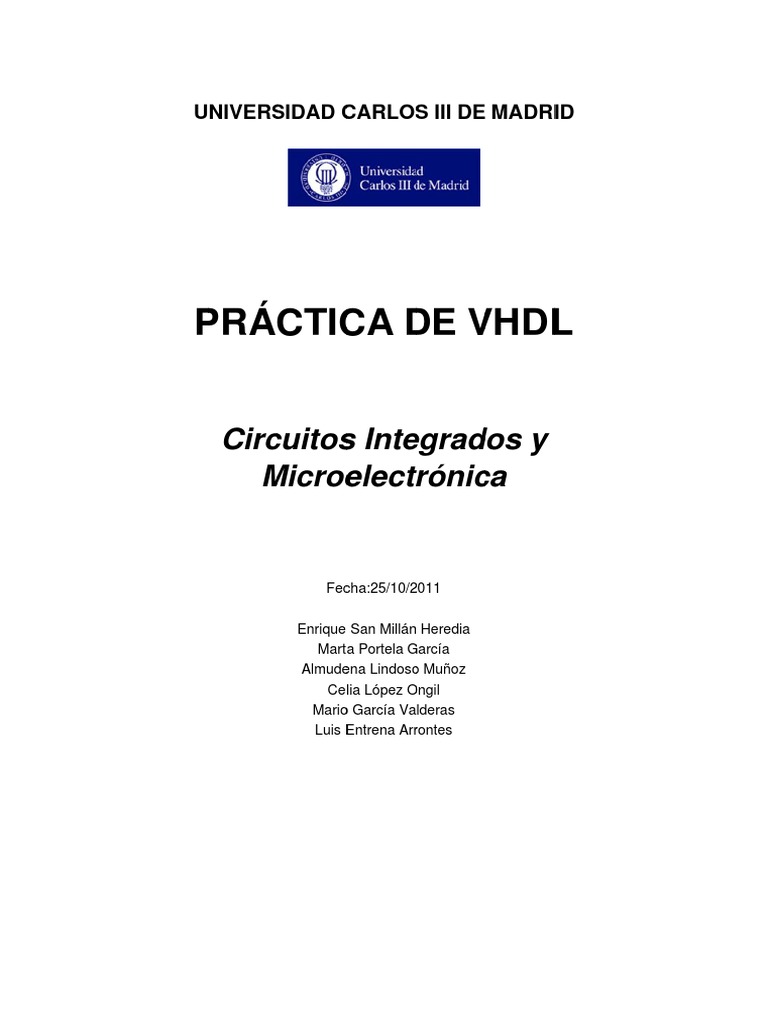 Practica VHDL | Descargar gratis PDF | Vhdl | Bomba Practica VHDL | Descargar gratis PDF | Vhdl | Bomba