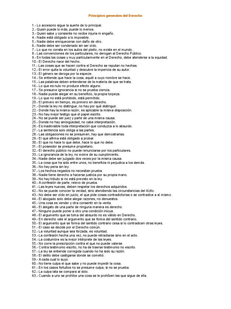 Principios Generales Del Derecho Pdf Intención Derecho Penal