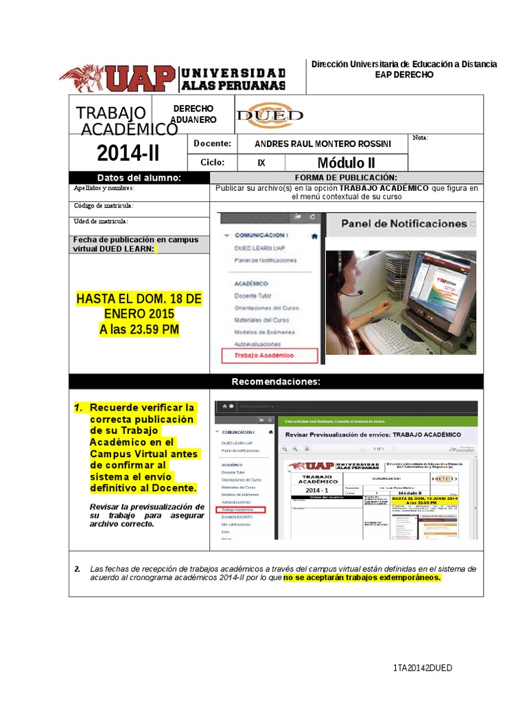 Formato Ta-2014 - 2 Modulo II | PDF