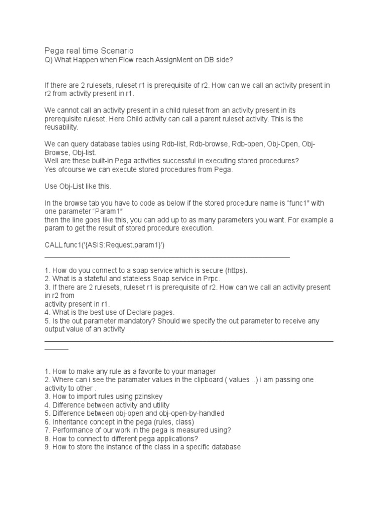 Pega Real Time Scenario | PDF | Class (Computer Programming) | Object (Computer Science)