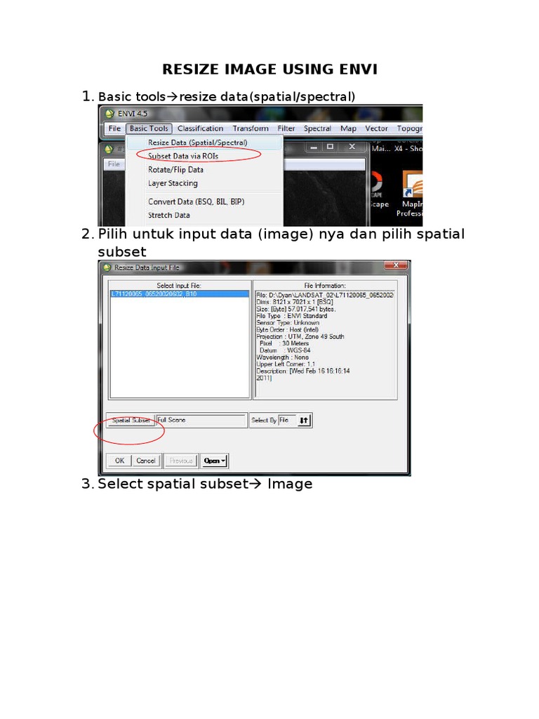 Resize Image Using Envi | PDF