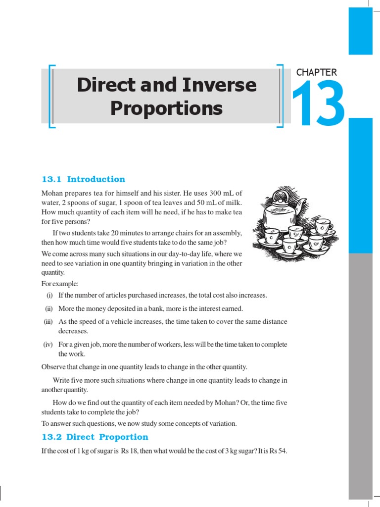 13 - Direct and Indirect Proportions | PDF