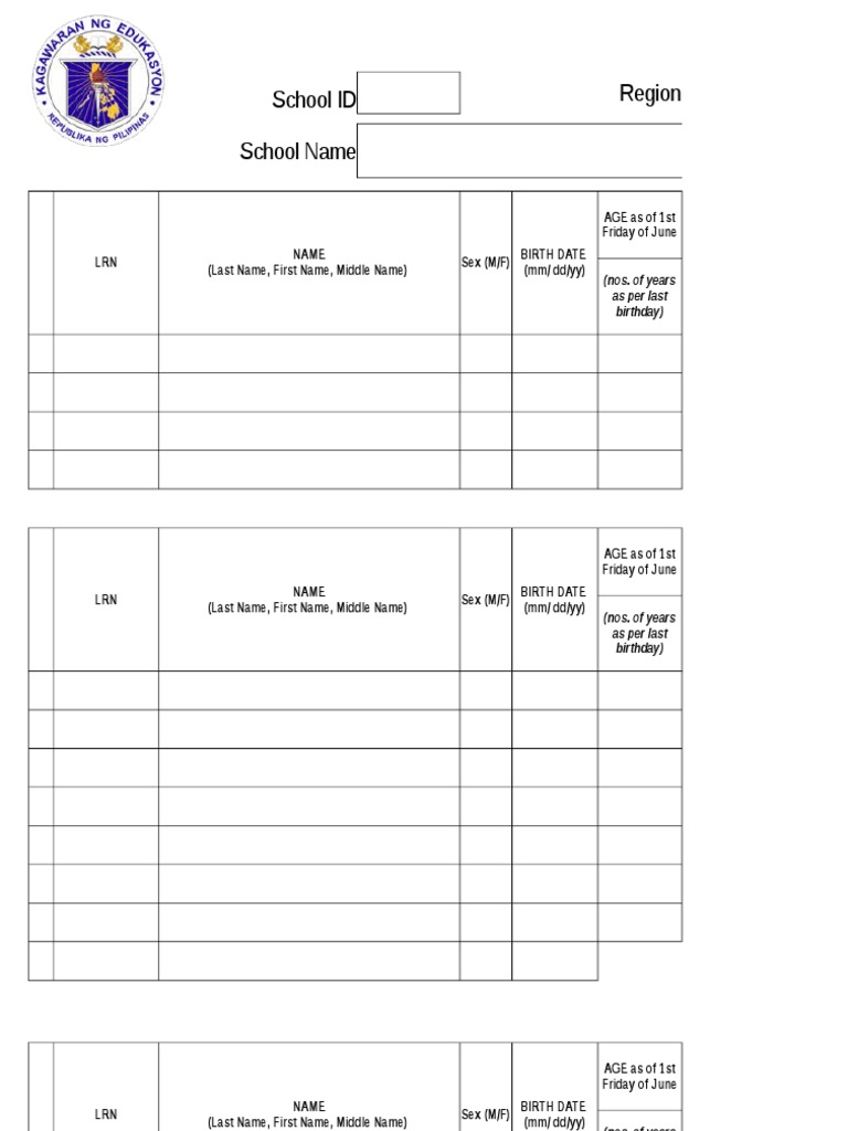 School Registration Data Form | PDF | Parent | Relationships