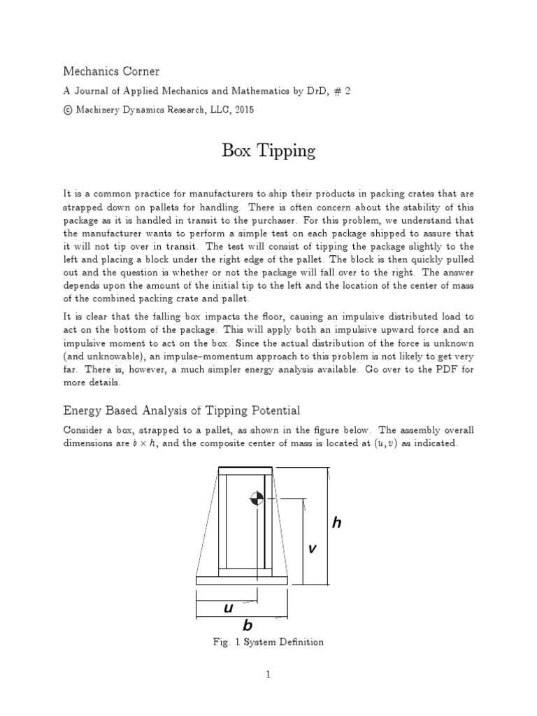 Box Tipping | PDF
