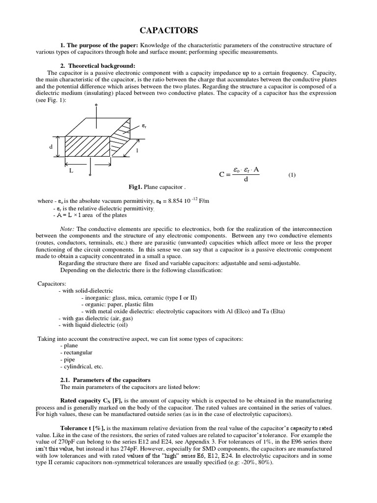 Capacitors | Download Free PDF | Capacitor | Electrical Equipment