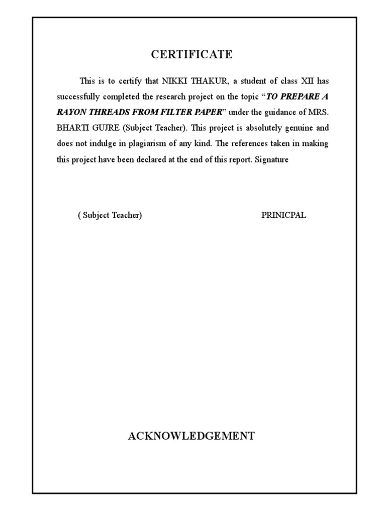 Aim To Prepare A Sample of Cuprammonium Rayon Threads From Filter Paper ...