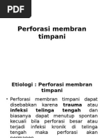 Perforasi Membran Timpani | PDF