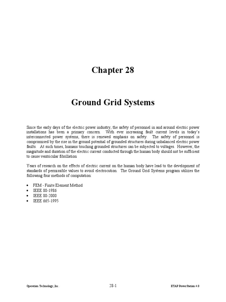 ETAP Ground Grid Systems | PDF | Electrical Resistivity And ...