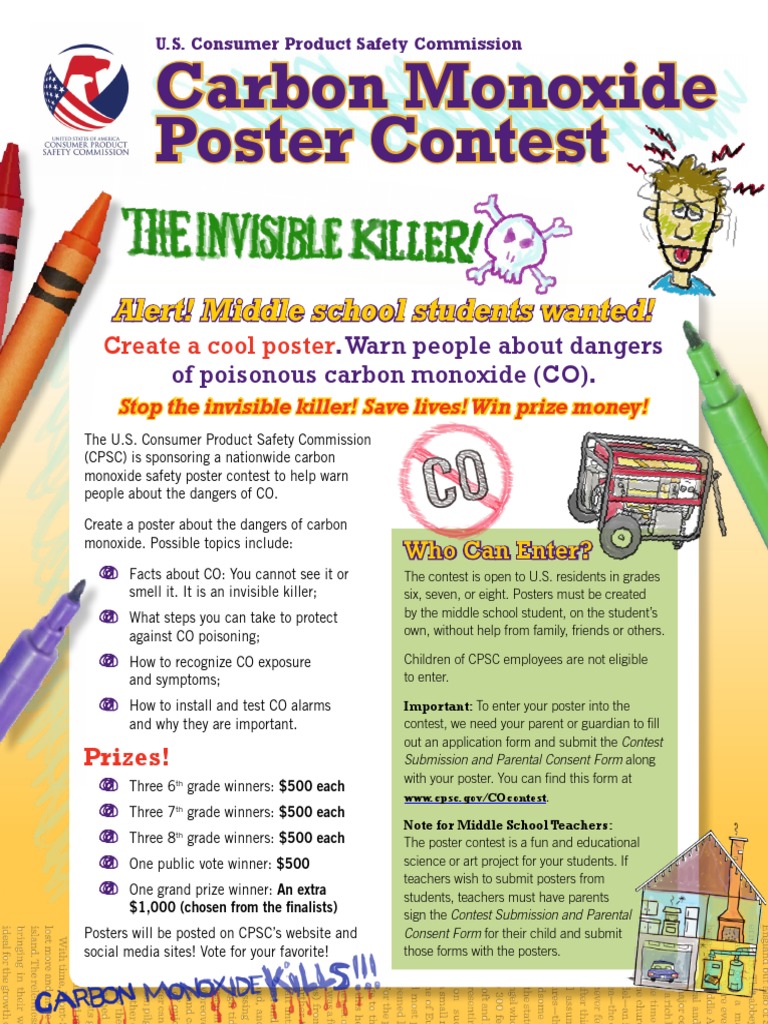 CO Poster Contest Brochure | Download Free PDF | Carbon Monoxide | Business