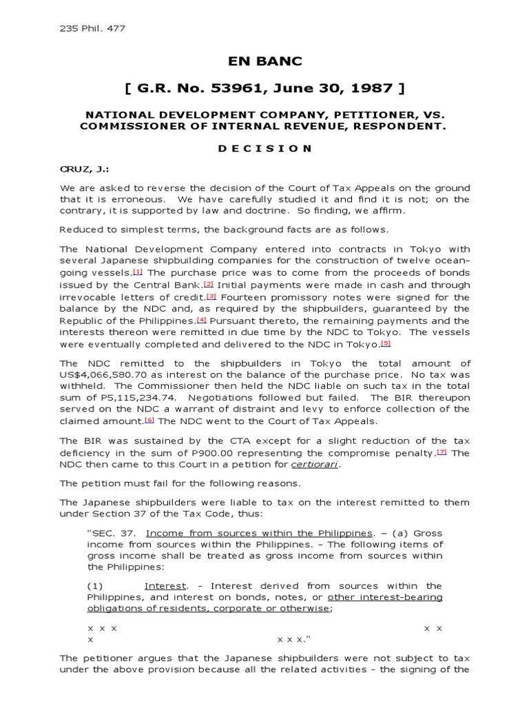 NDC V CIR | PDF | Withholding Tax | Taxes