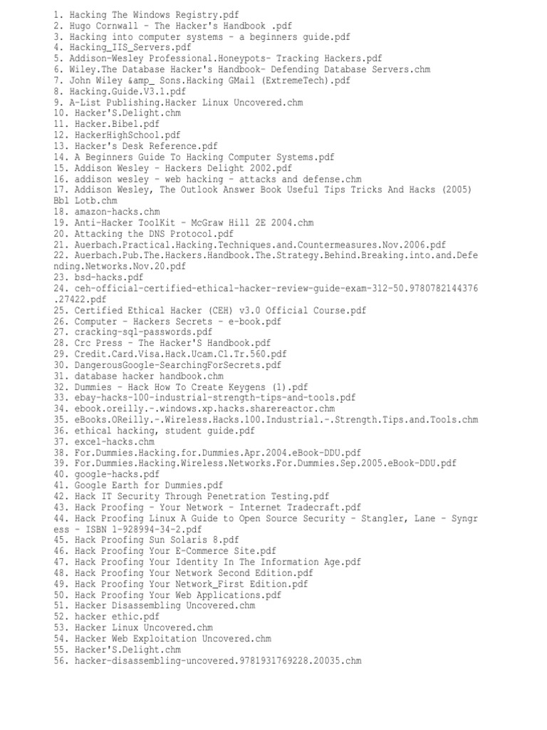 Some Hacking Book | PDF | Security Hacker | Computer Security