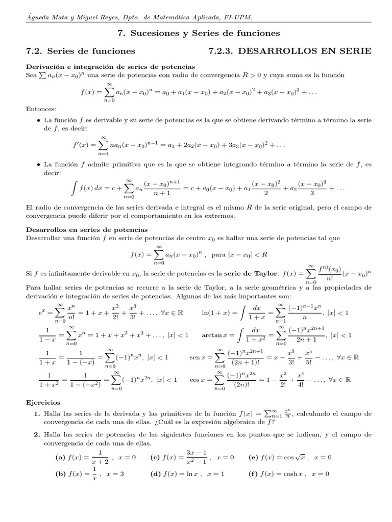 Desarrollo en Serie de Potencias | PDF | Ciencia y matemáticas | Informática