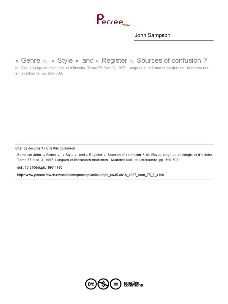 Genre, Style and Register | PDF | Genre | Semiotics
