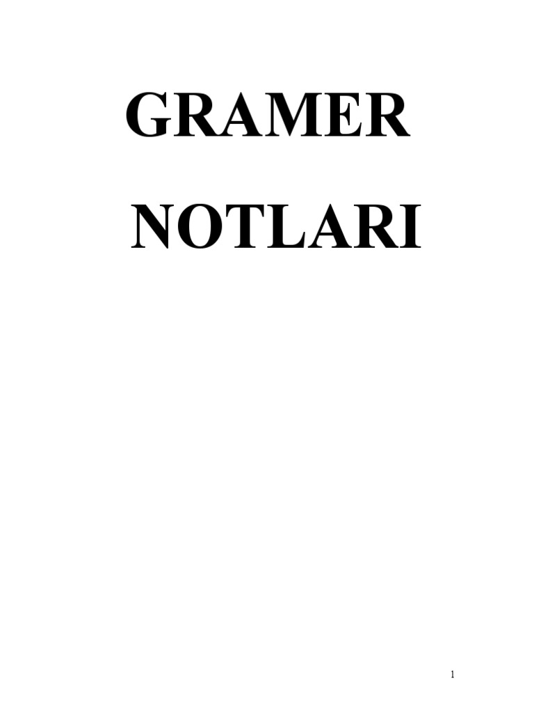 İngilizce - Gramer | PDF