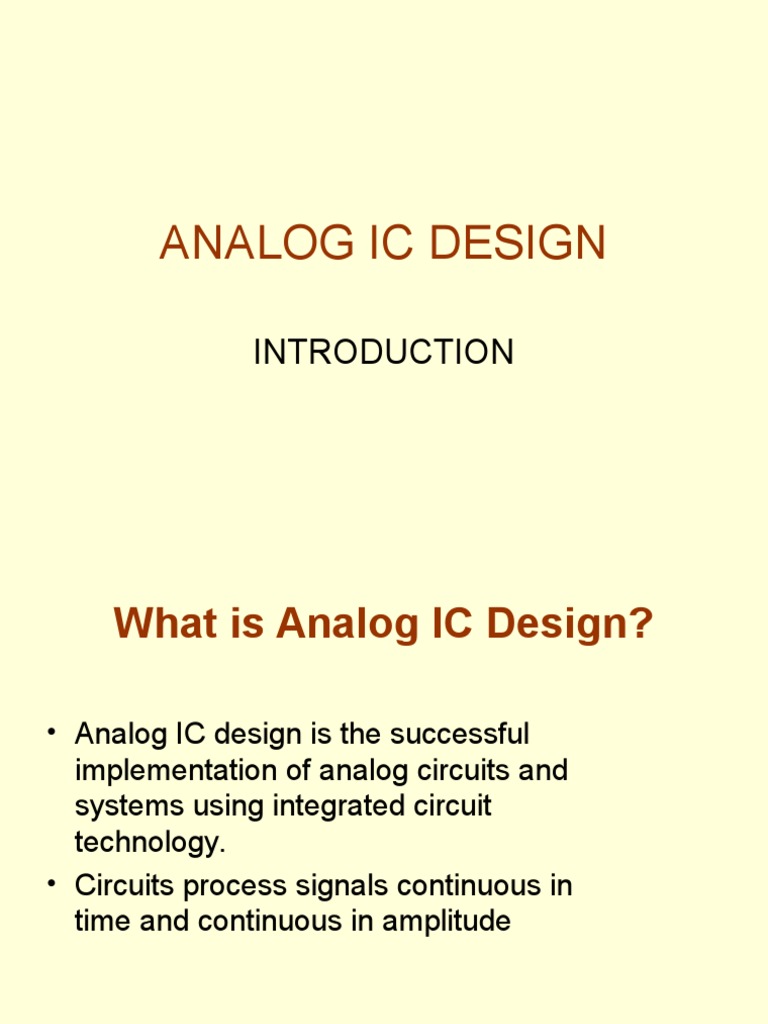 Lec 1 | PDF | Electronic Circuits | Integrated Circuit