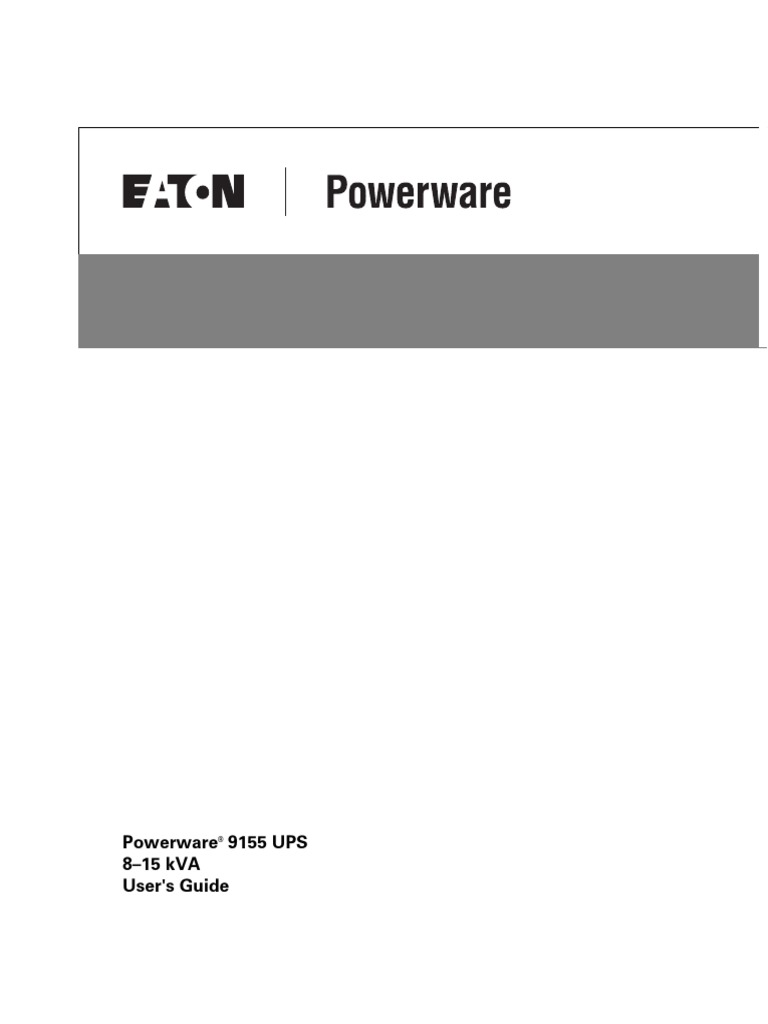 Eaton Pw 9155 | Electrical Wiring | Transformer