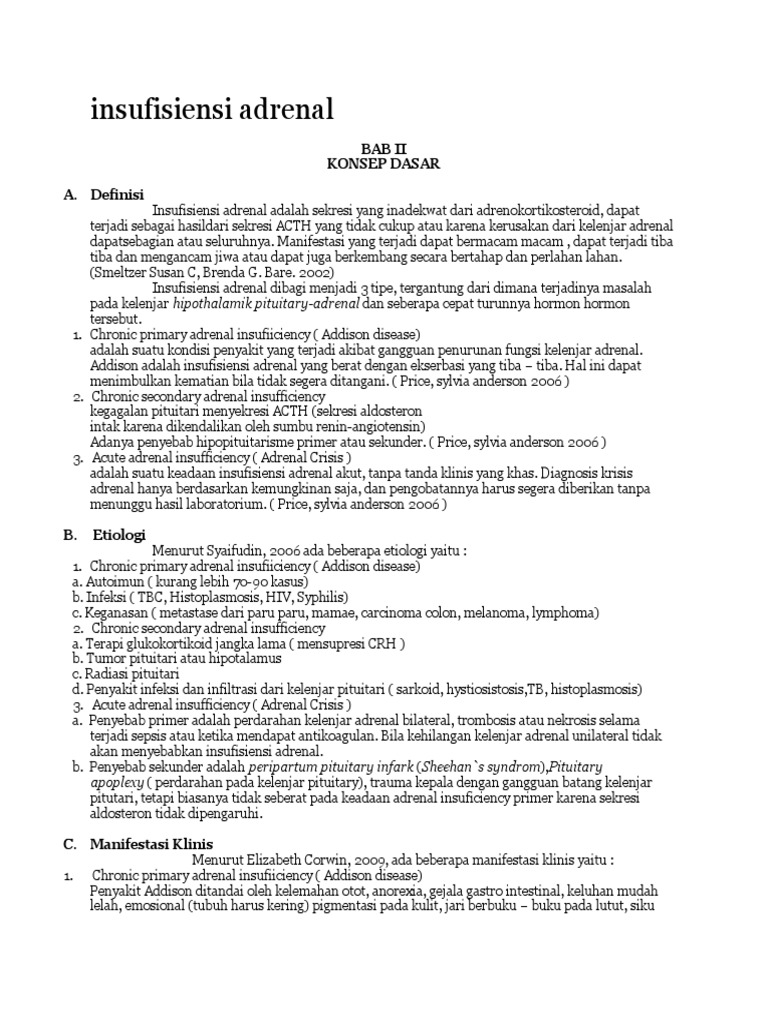 Insufisiensi Adrenal | PDF