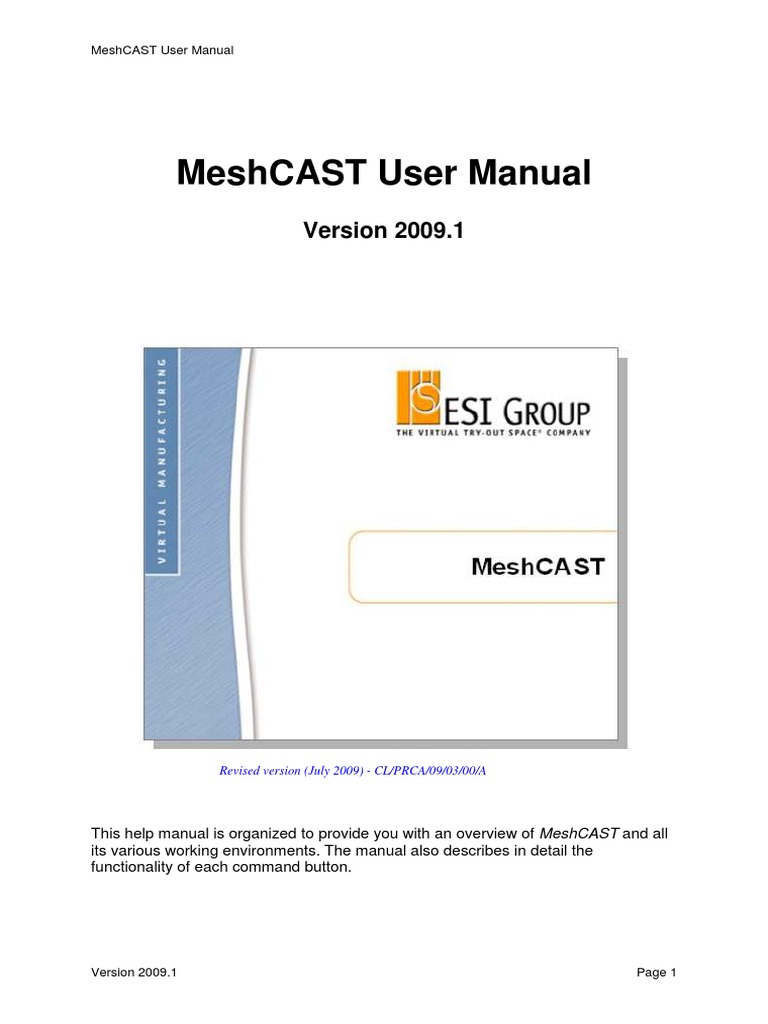 Mesh Cast 20091 Pdf Command Line Interface Installation Computer