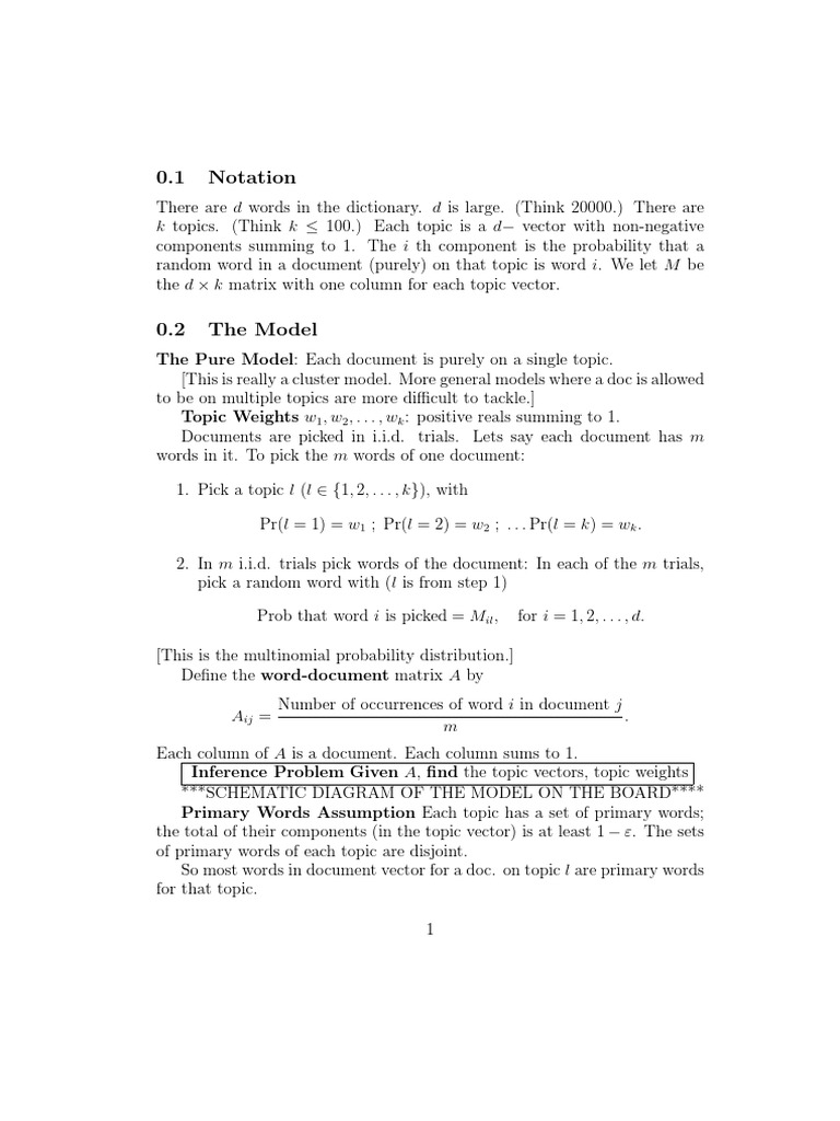 Topic Modeling | PDF | Euclidean Vector | Matrix (Mathematics)