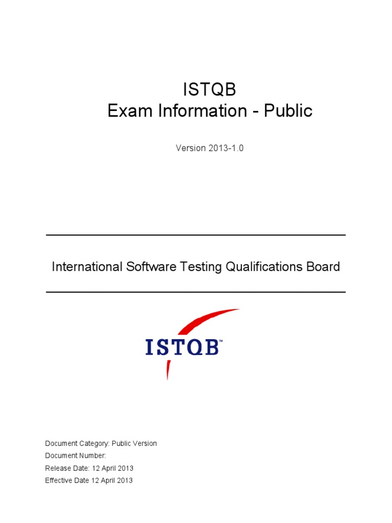 Istqb Exam Information 2015 | PDF | International Software Testing ...