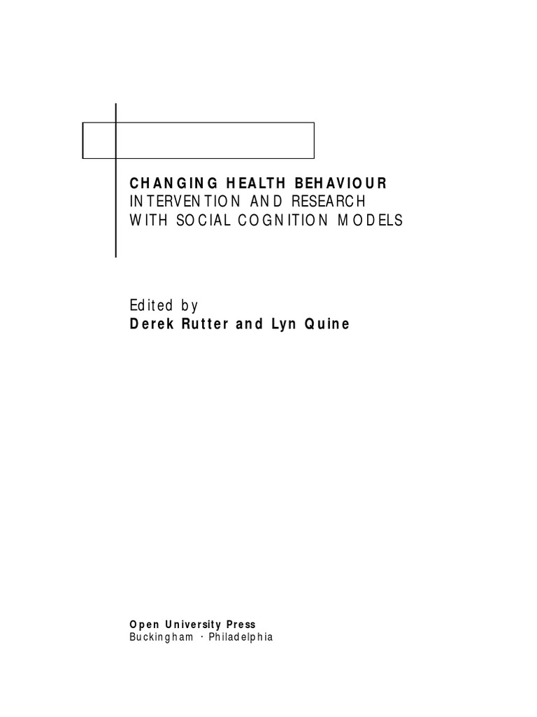 Changing Health Behaviour PDF | PDF | Intention | Attitude (Psychology)