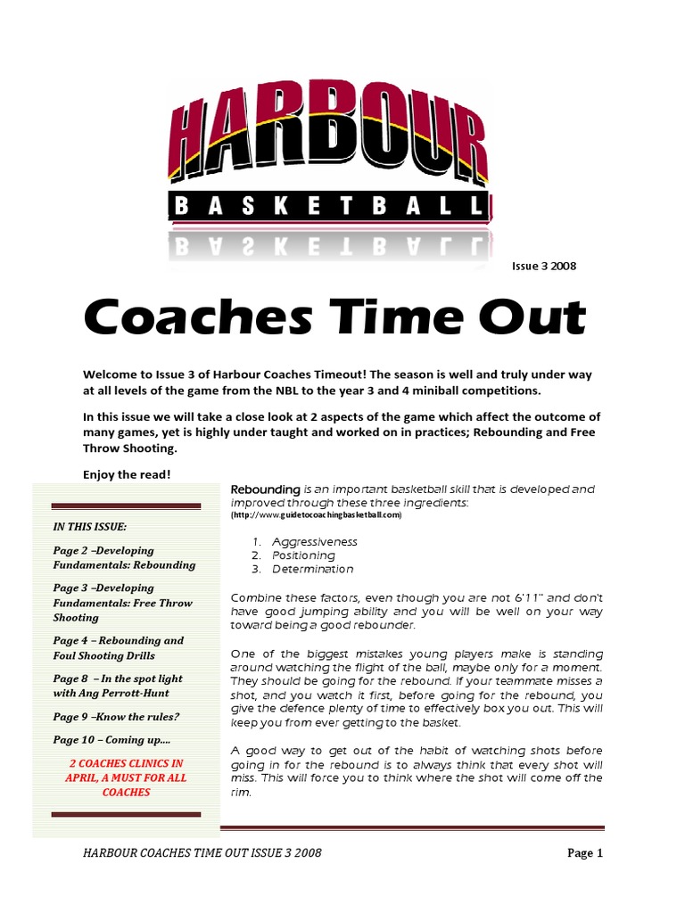 Coaches Time Out Issue 3 2008 | PDF | Games Of Physical Skill | Sports