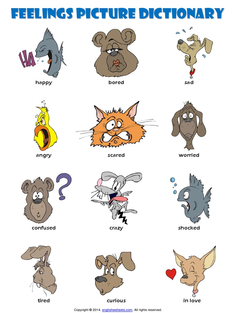 Feelings Pictionary | PDF