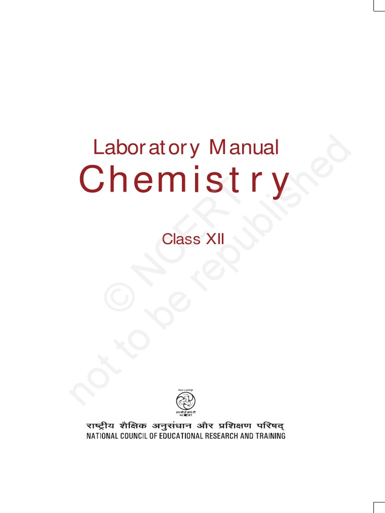 Chemistry Lab Manual Class 12 | PDF | Emulsion | Reaction Rate