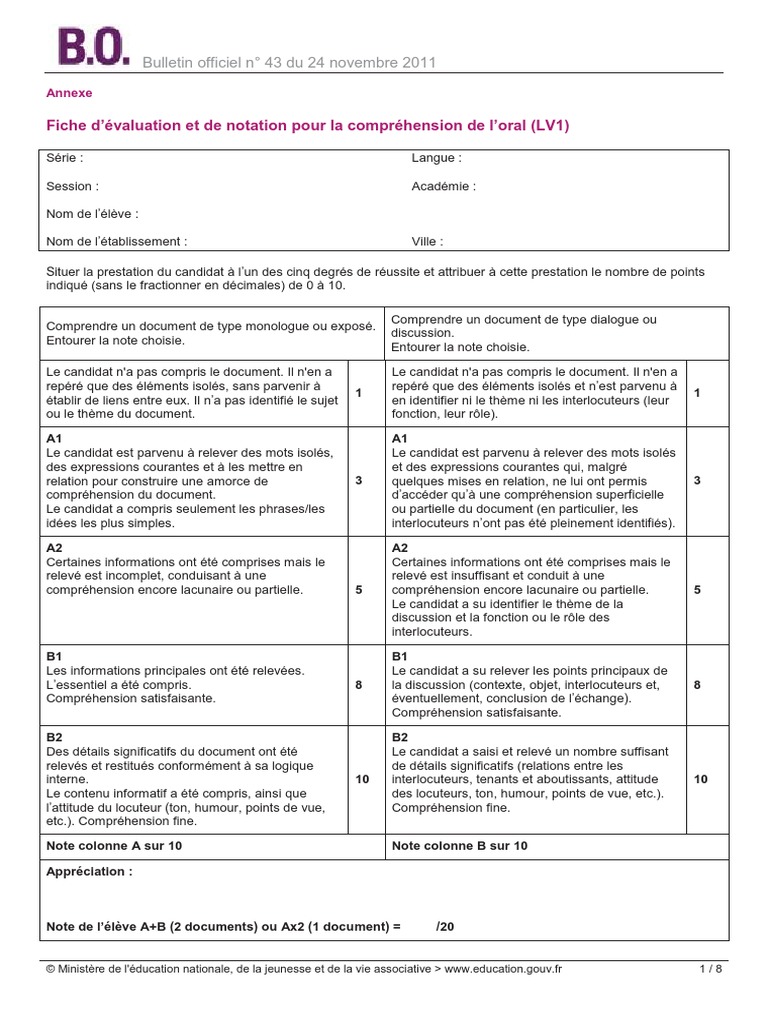 Evaluation Lv Bac 2021 | Paul Smith
