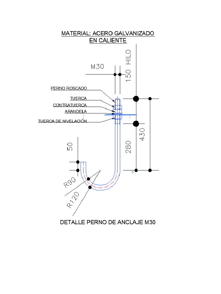 Pernos de Anclaje Tipo J para Traf | PDF
