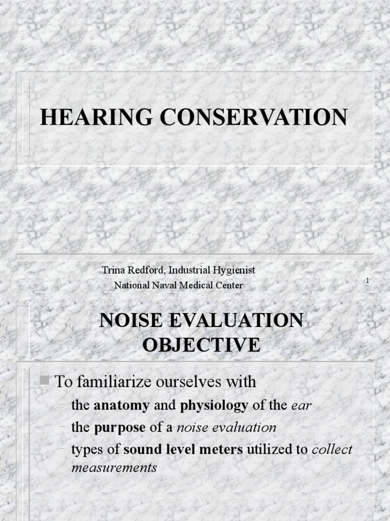 Hearing Conservation and Noise Evaluation | PDF | Ear | Auditory System