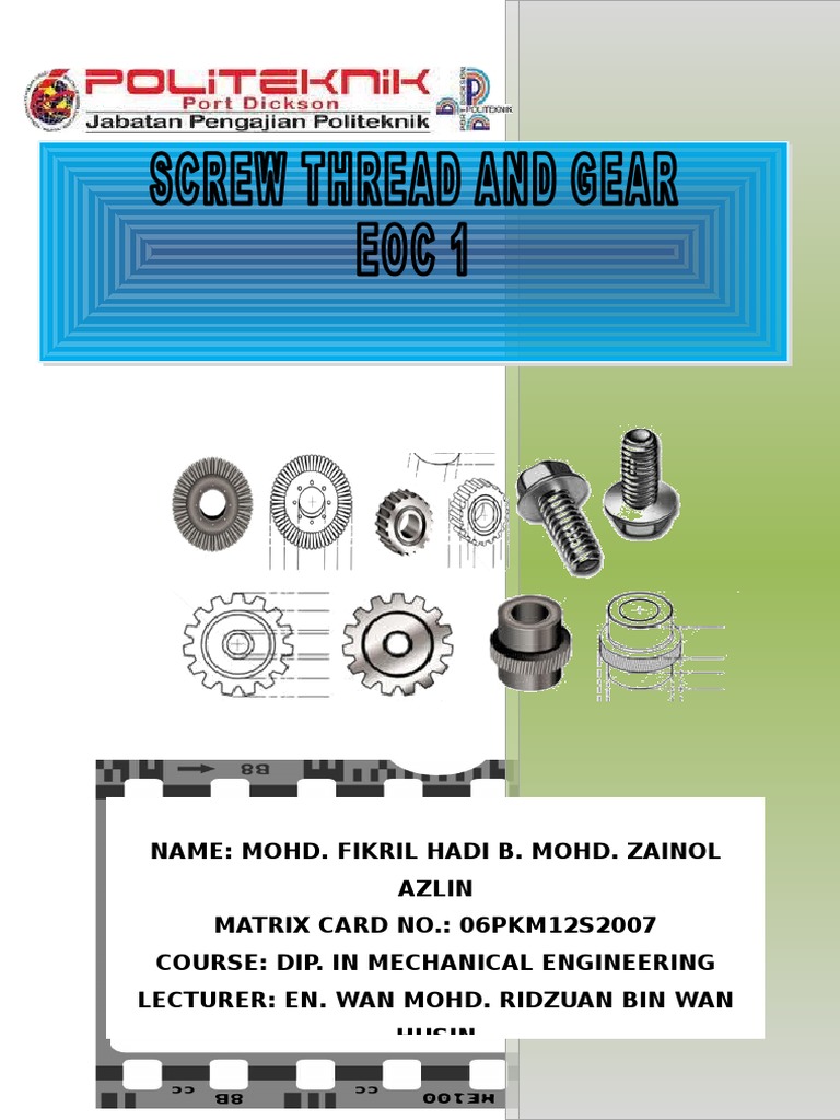 Screw | PDF | Gear | Screw