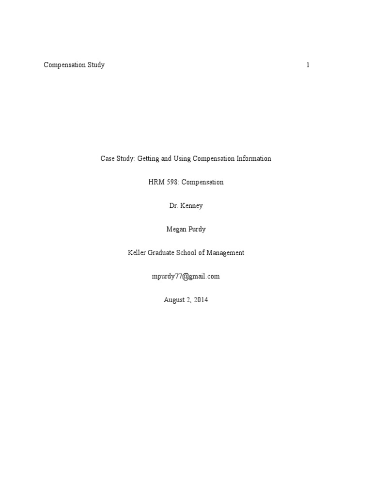 Compensation Case Study 2 Pdf Human Resource Management Human