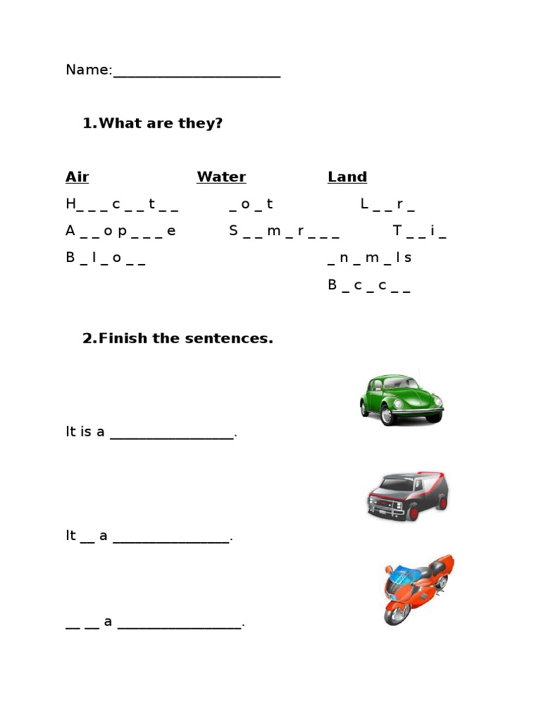Categories Worksheet | PDF